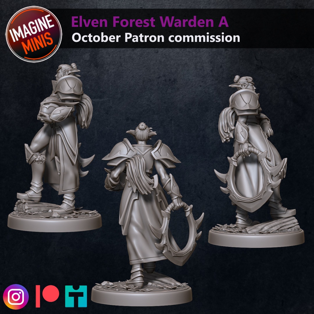 Elven Forest Warden - A (FREE) by Imagine Minis - MiniHoarder