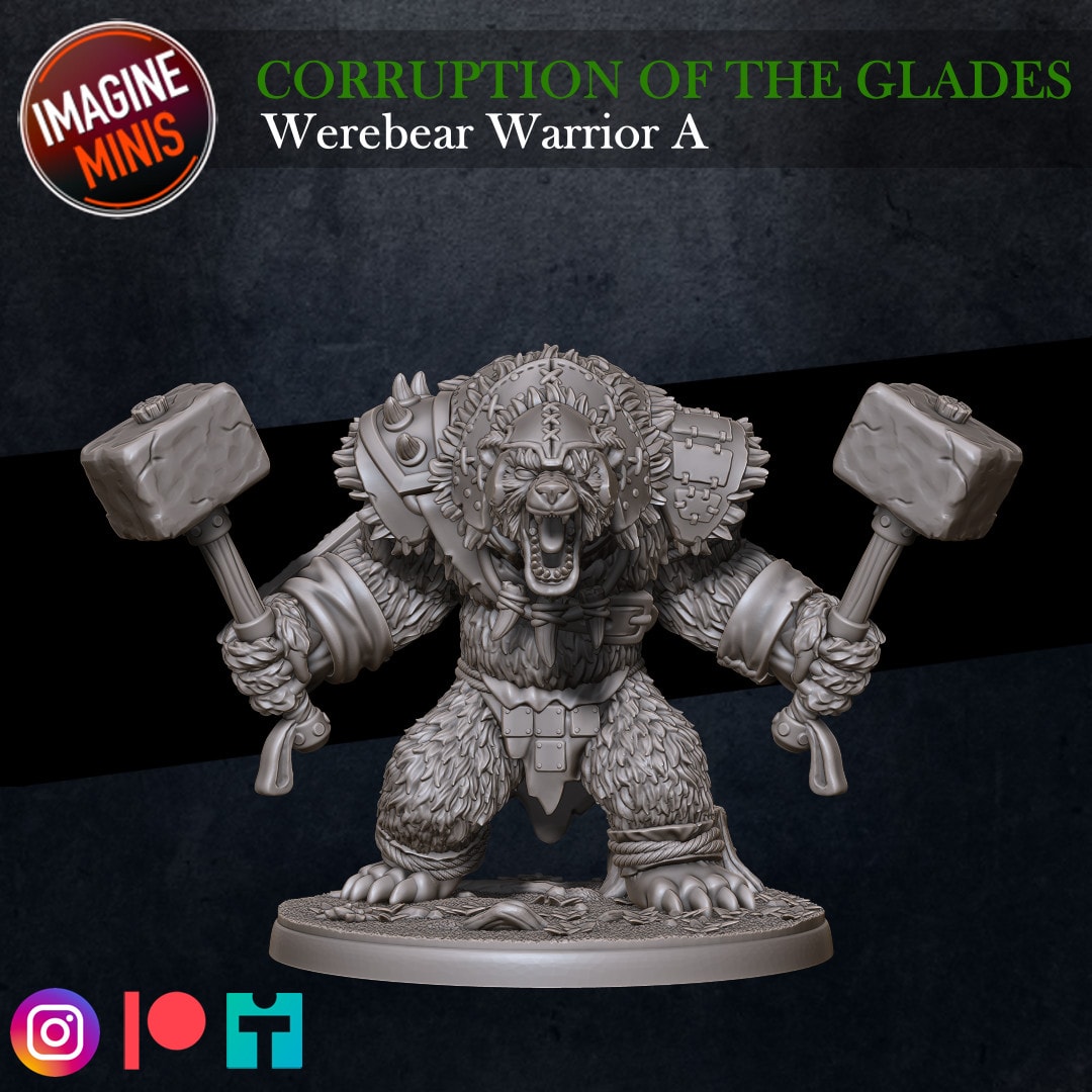 Corruption Of The Glades - Werebear Warrior A by Imagine Minis ...