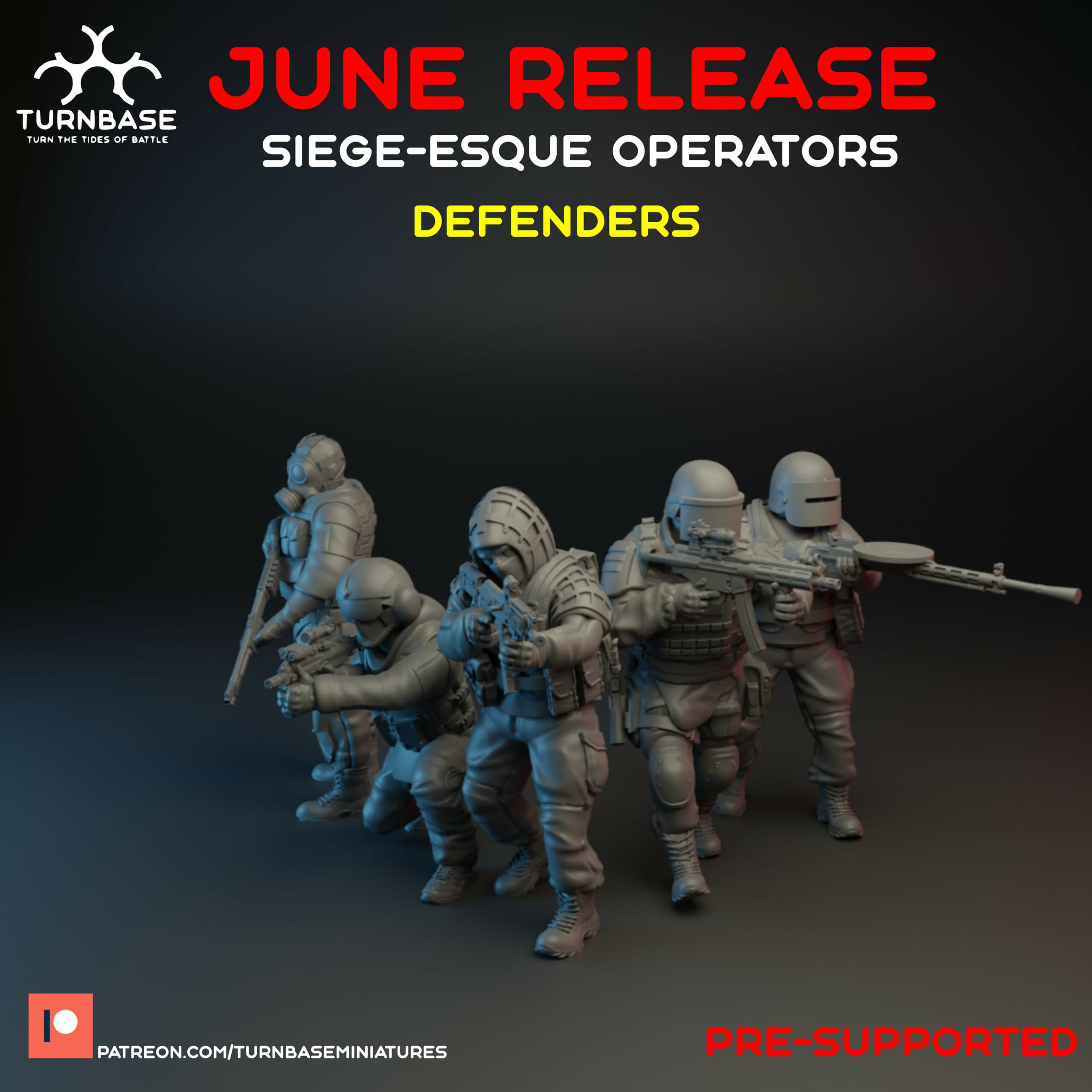 TurnBase Miniatures: Wargames- Siege-esque Operators (Defenders) by ...