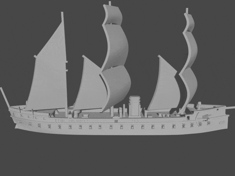 FR: Ironclad Gloire (1860) by Henry Turner - Wargaming3D