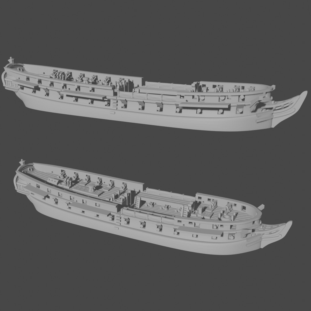 French/British Frigate Diane/HMS Niobe 5th rate (2-PACK) (38 guns ...
