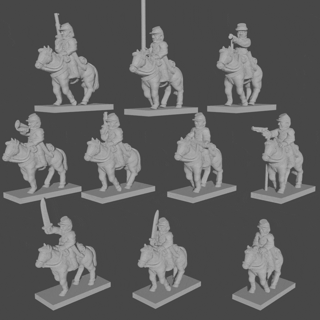 6mm ACW Cavalry Value Bundle (4 sets) by Henry Turner - Wargaming3D