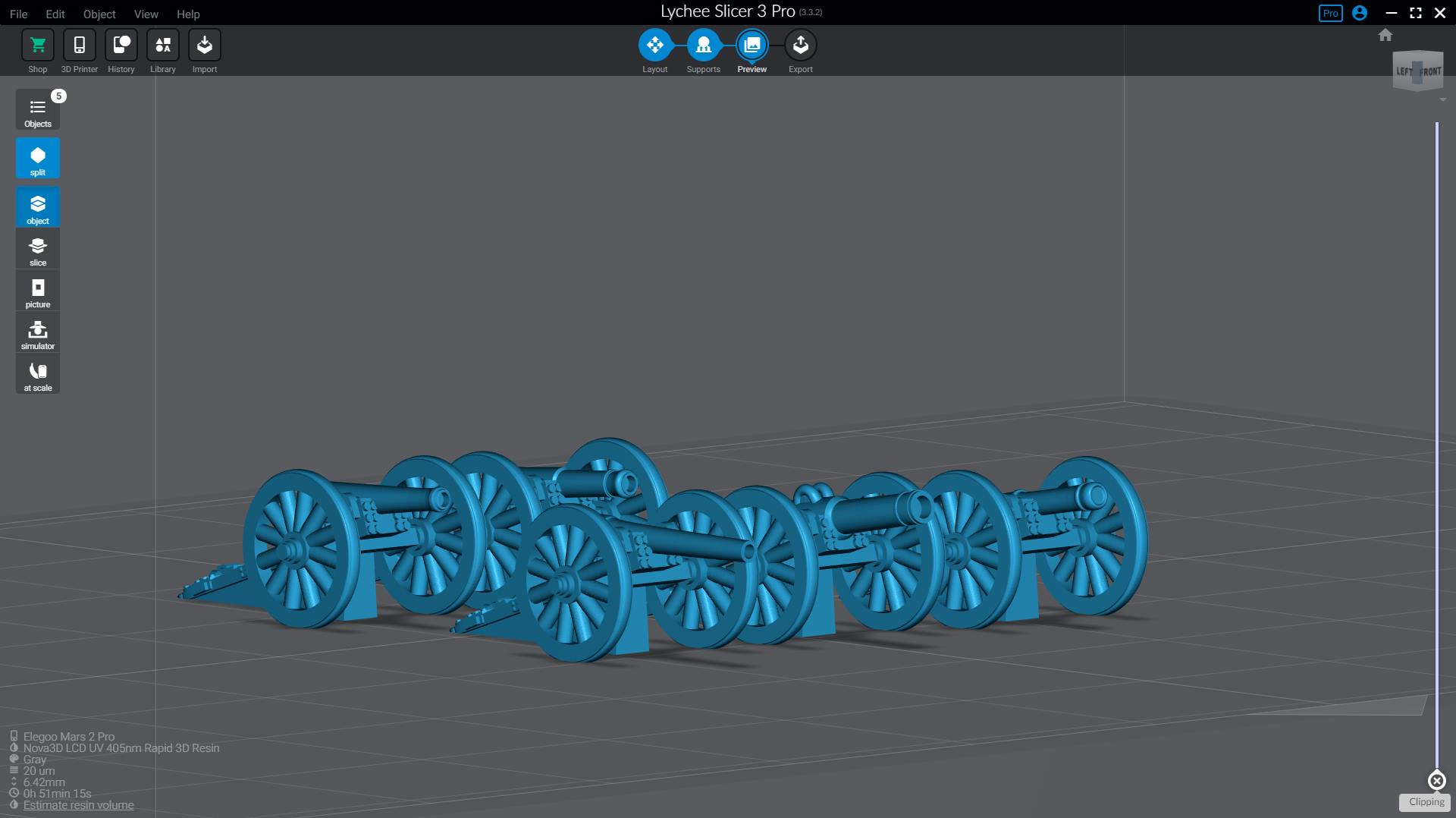 6mm ACW Artillery Guns (7 pieces, supportless)+Blender Exporter by ...