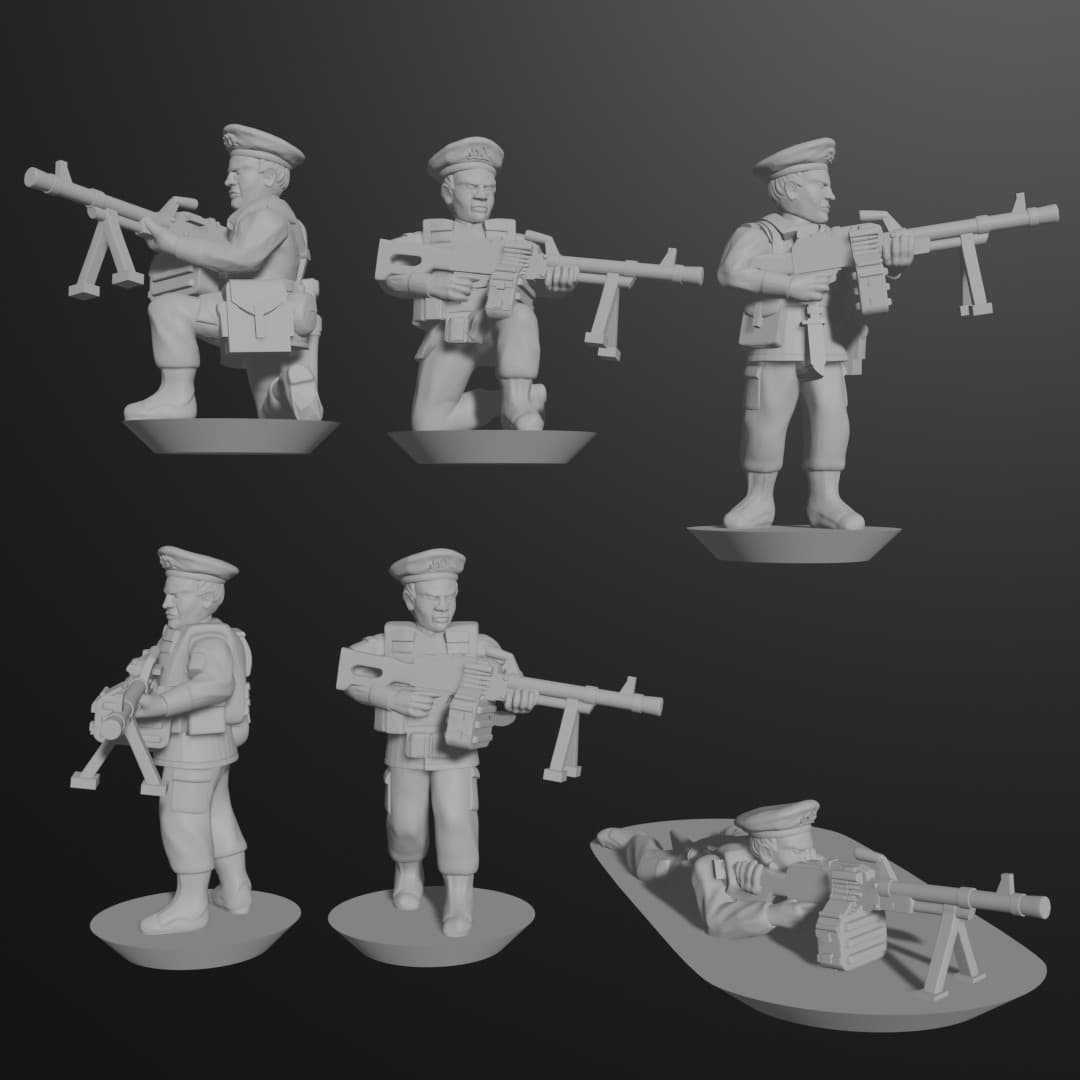 10/15mm Soviet VDV Infantry (1980s) with AKS-74s, RPG-7Ds, RPKs, AT-4 ...