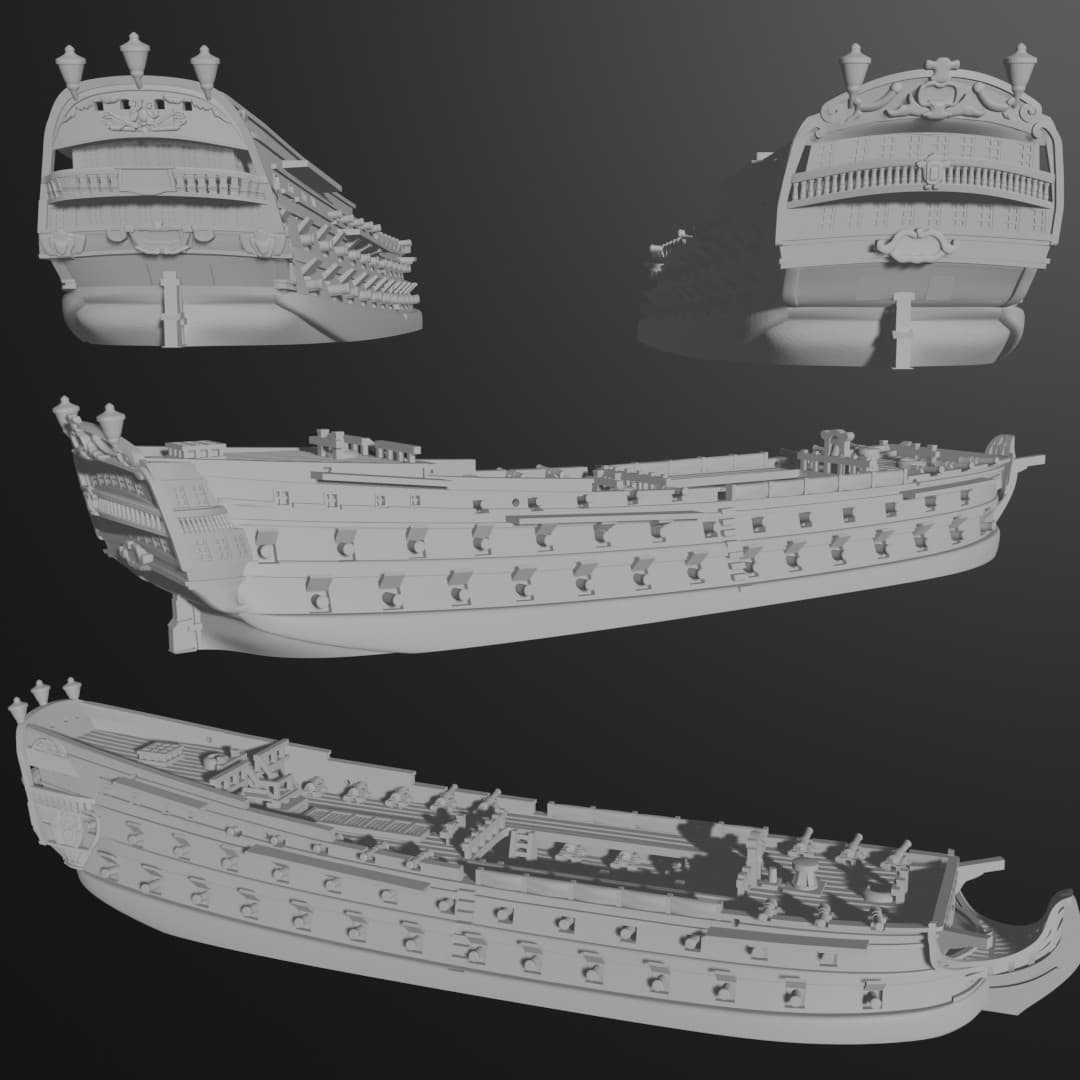 FR 1750s French 3rd rates (2-PACK) (74 guns), 1753-98 & Blender ...