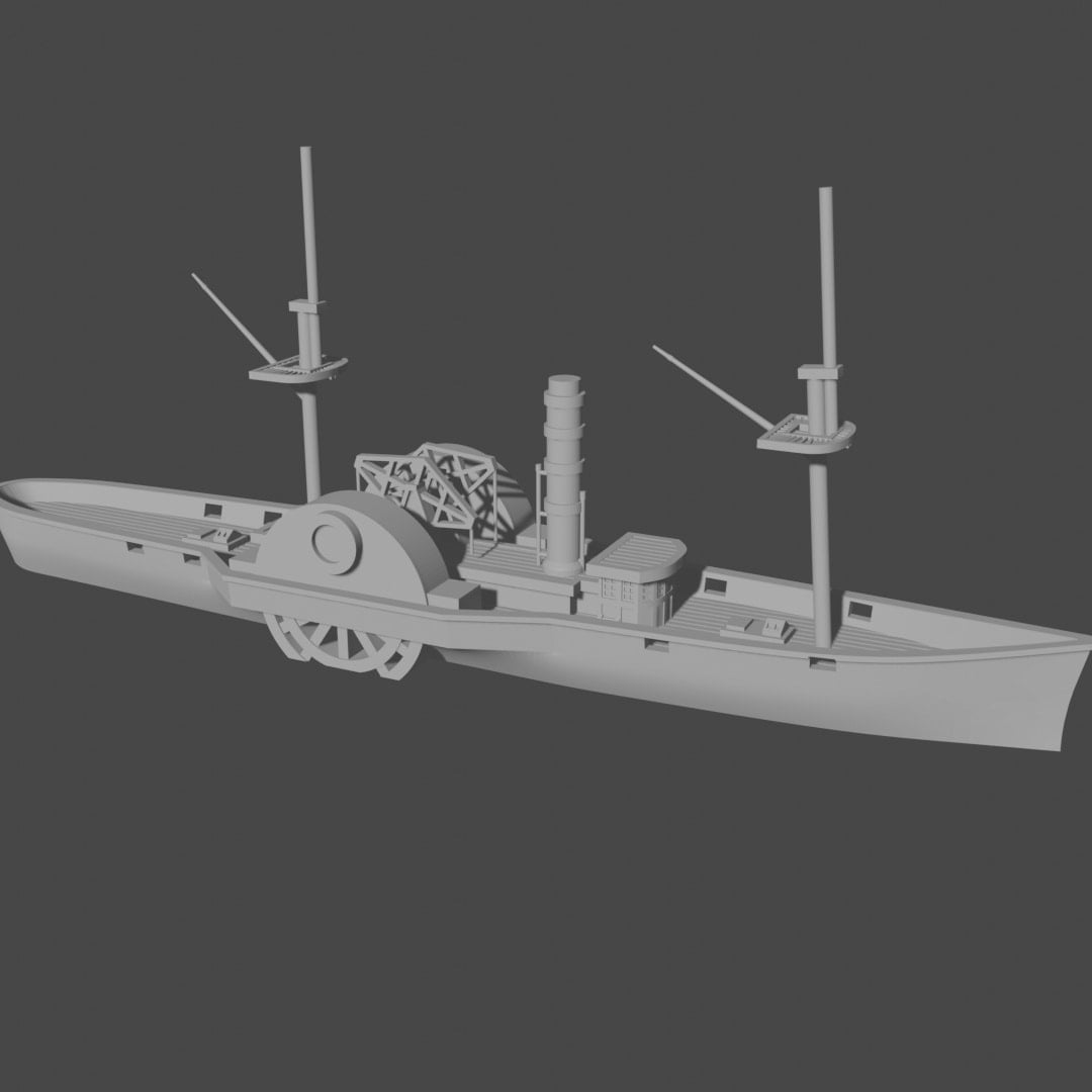 1:285 (6mm) CSS Patrick Henry (1861-65) by Henry Turner - Wargaming3D