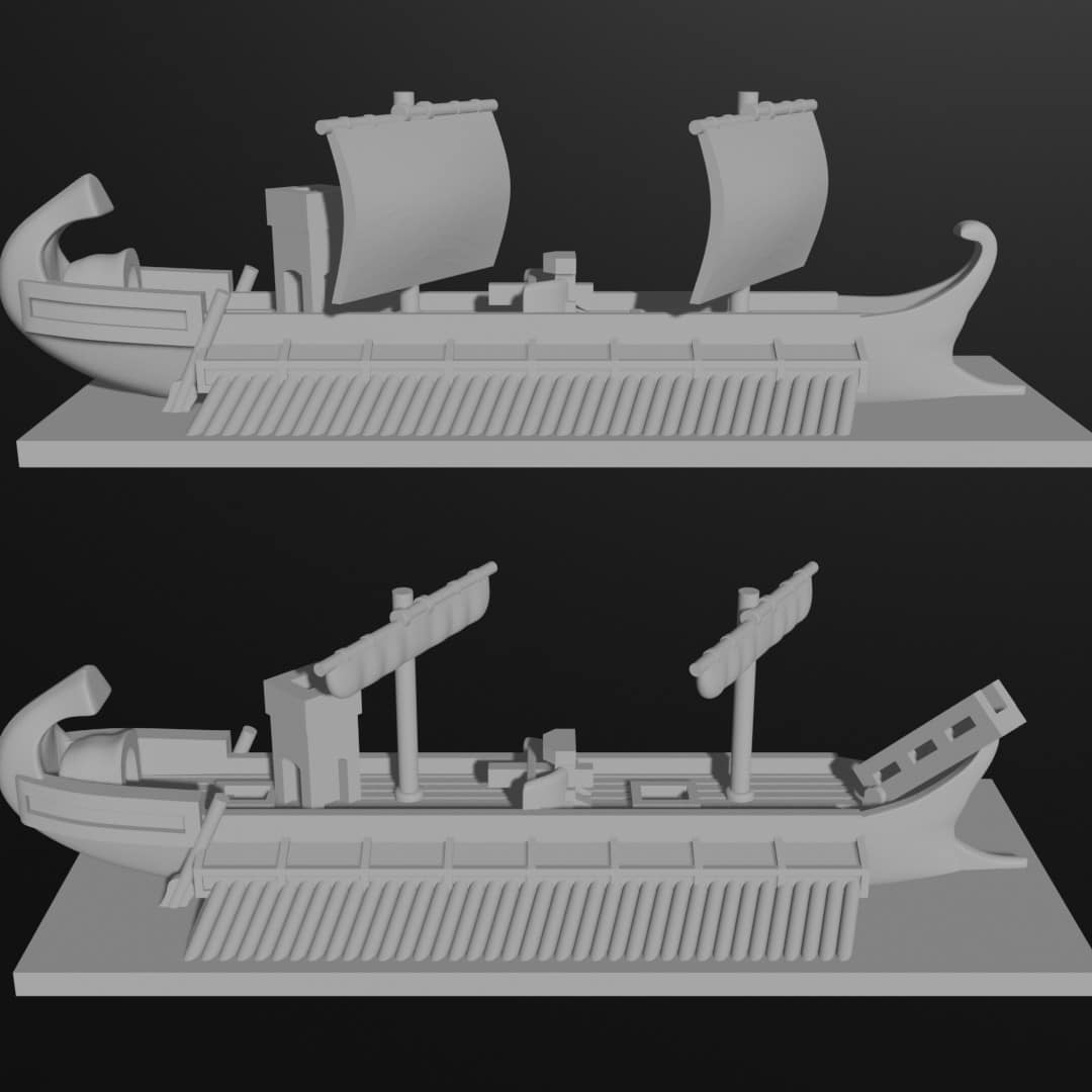1/1200 Quadrireme (Ancient Naval Free Sample) by Henry Turner - Wargaming3D