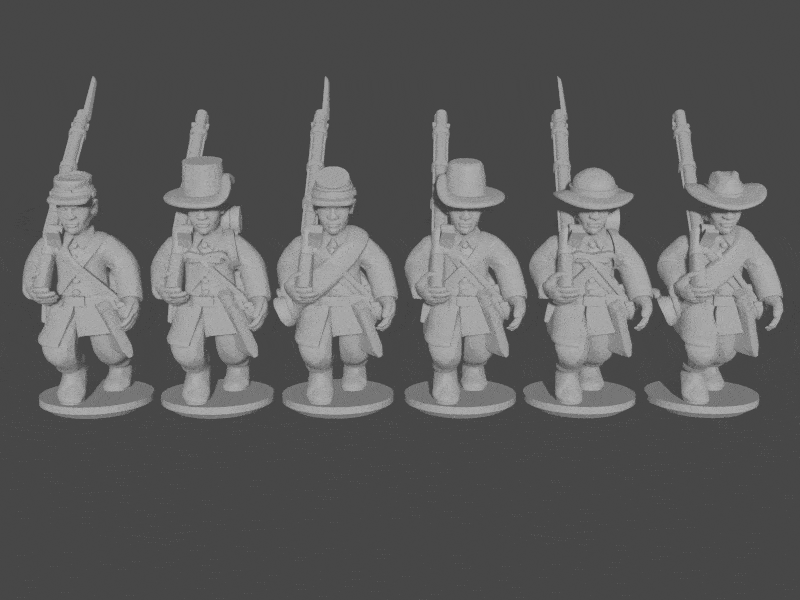 10 & 15mm Civil War Infantry in Sack Coats, Quick Marching Pose 2 by ...
