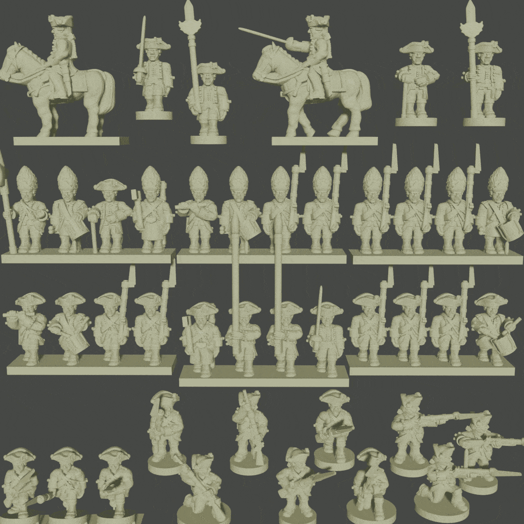 6-15mm Austrian SYW Infantry - Fusiliers & Grenadiers (SYW-AU-1) by ...
