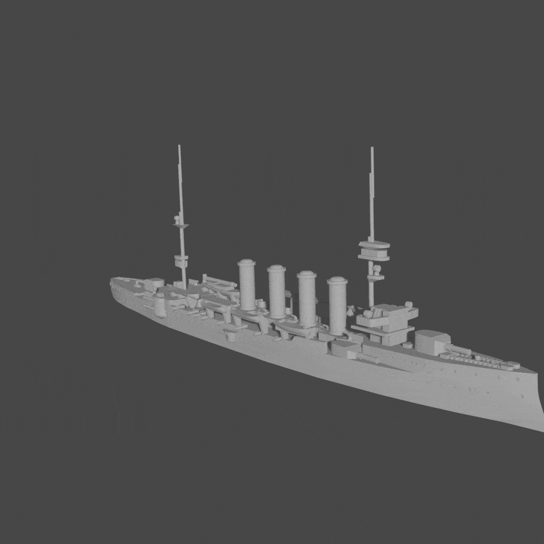 British Cruiser HMS Carnarvon (1/1200 scale) by Henry Turner - Wargaming3D