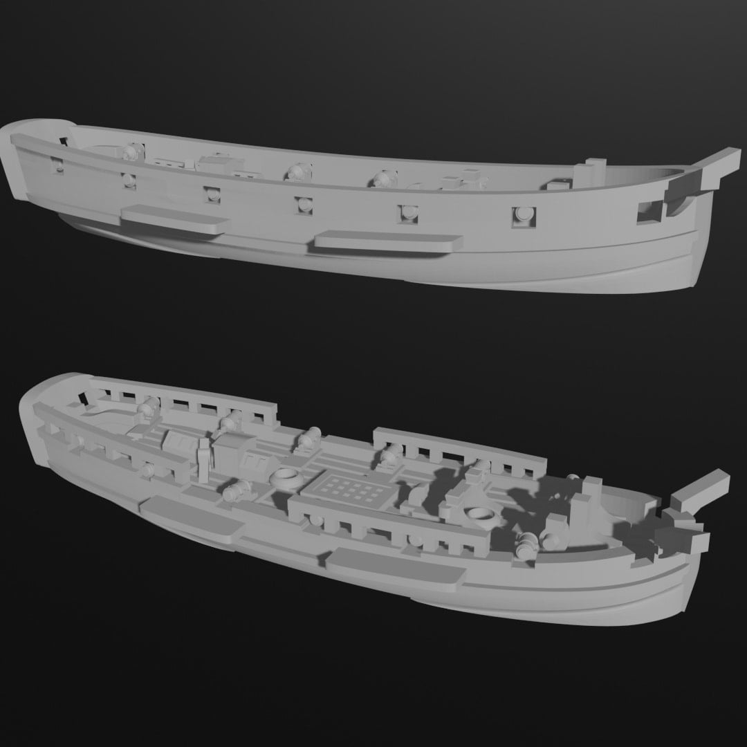 GB HMS Pickle Topsail Schooner (8 guns) 1799-1808 & Blender Exporter ...