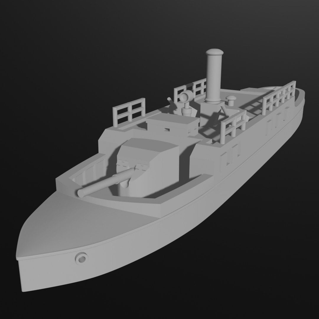1:285/6mm French K Gunboat 285-FR-1 by Henry Turner - Wargaming3D