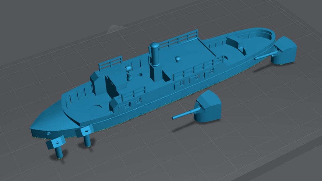 1:285/6mm French K Gunboat 285-FR-1 by Henry Turner - Wargaming3D