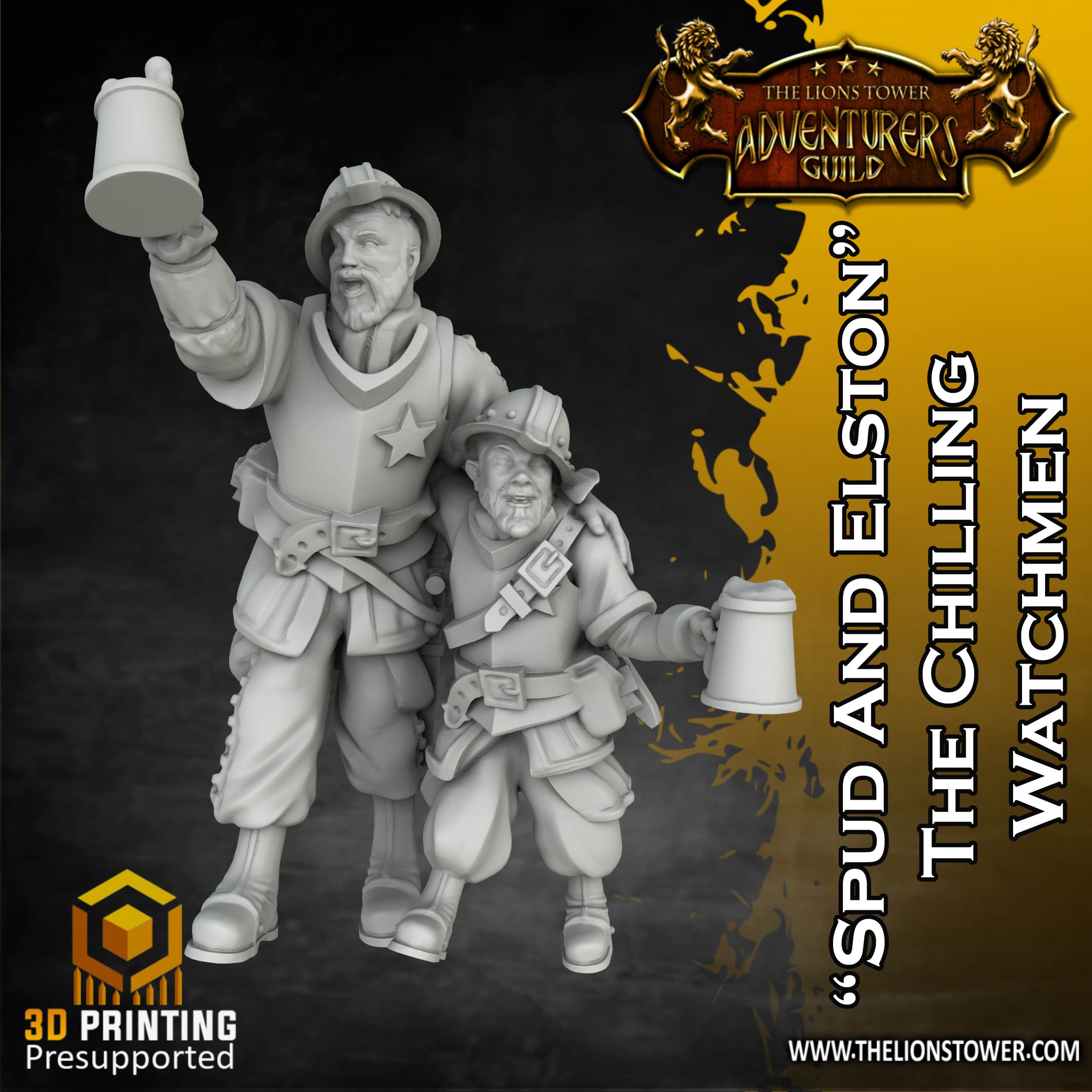 Spud and Elston, The Chilling Watchmen (32mm scale, Pre-supported ...