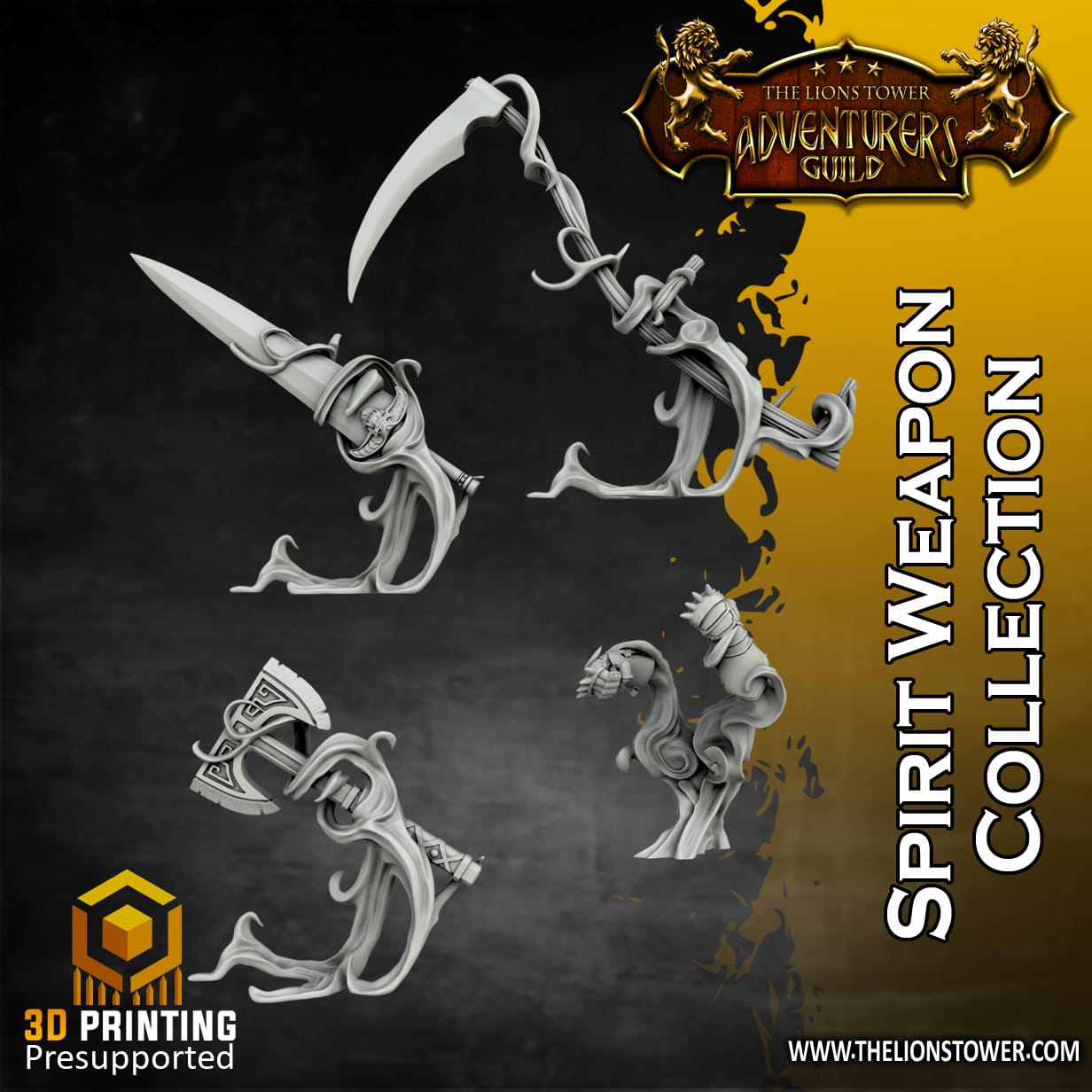 Spirit Weapon Collection - Set of 4 (32mm scale, Pre-supported ...