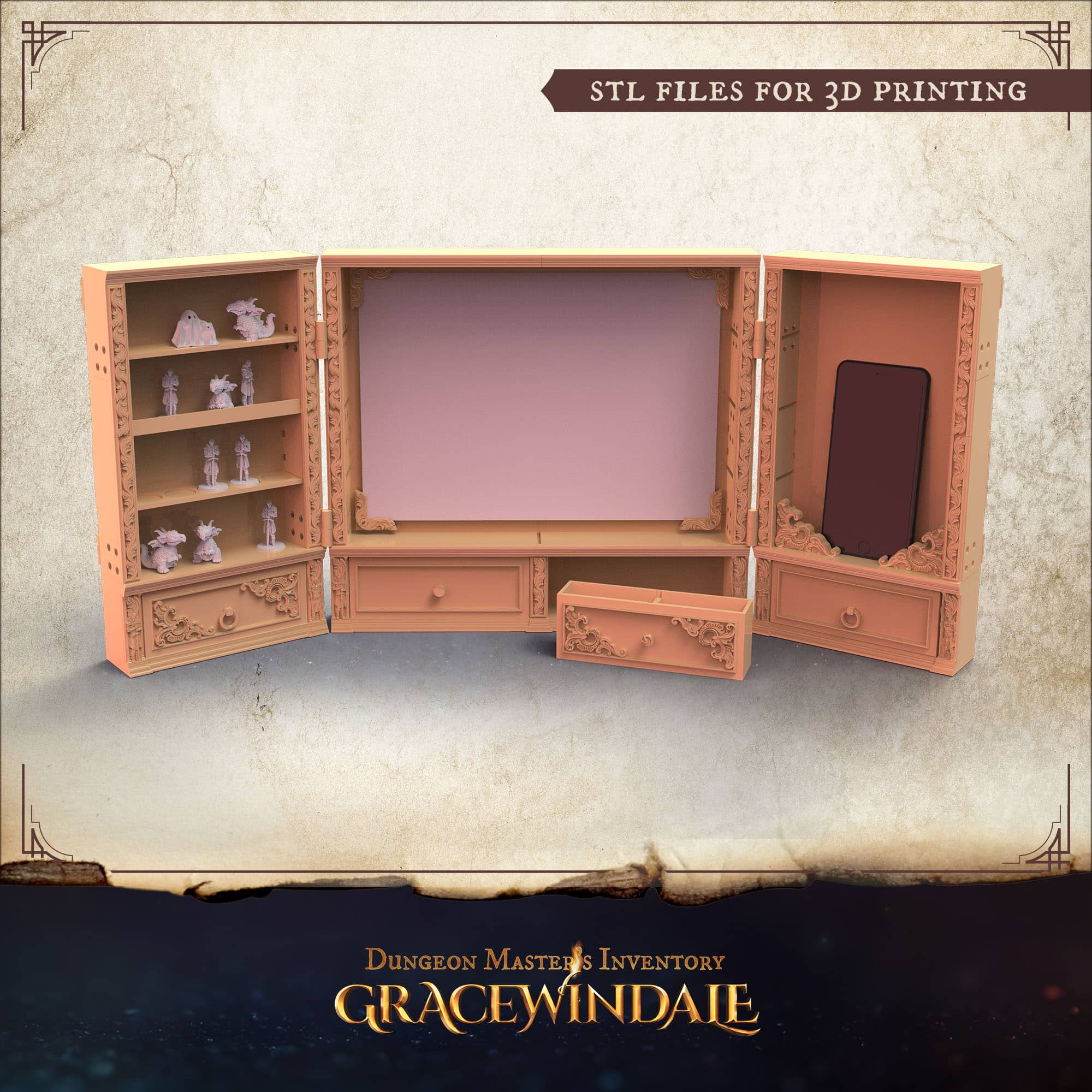 DM Inventory: Miniature Display / Small DM Screen by Gracewindale Mini ...