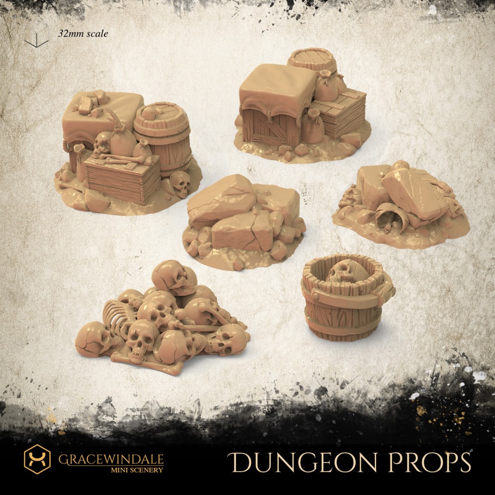 Dungeon Props by Gracewindale Mini Scenery - MiniHoarder