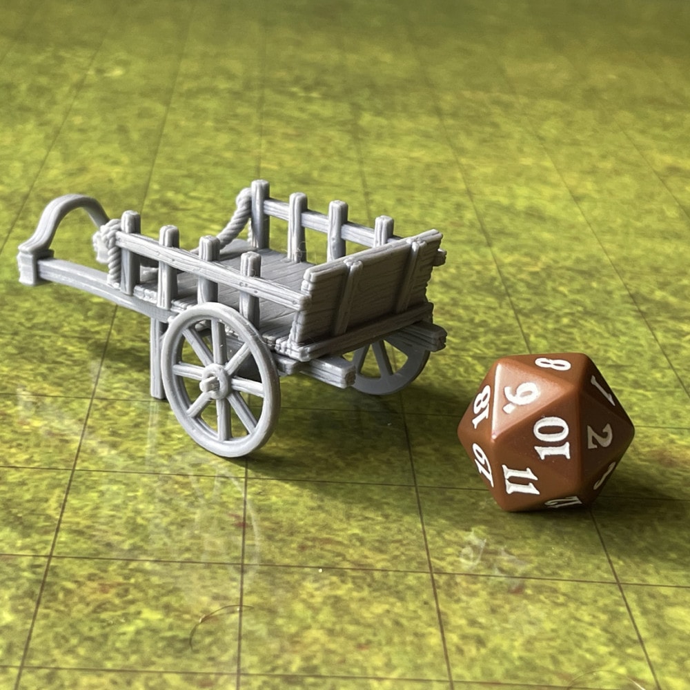 Cart - Two Wheel Wagon by Gracewindale Mini Scenery - Wargaming3D