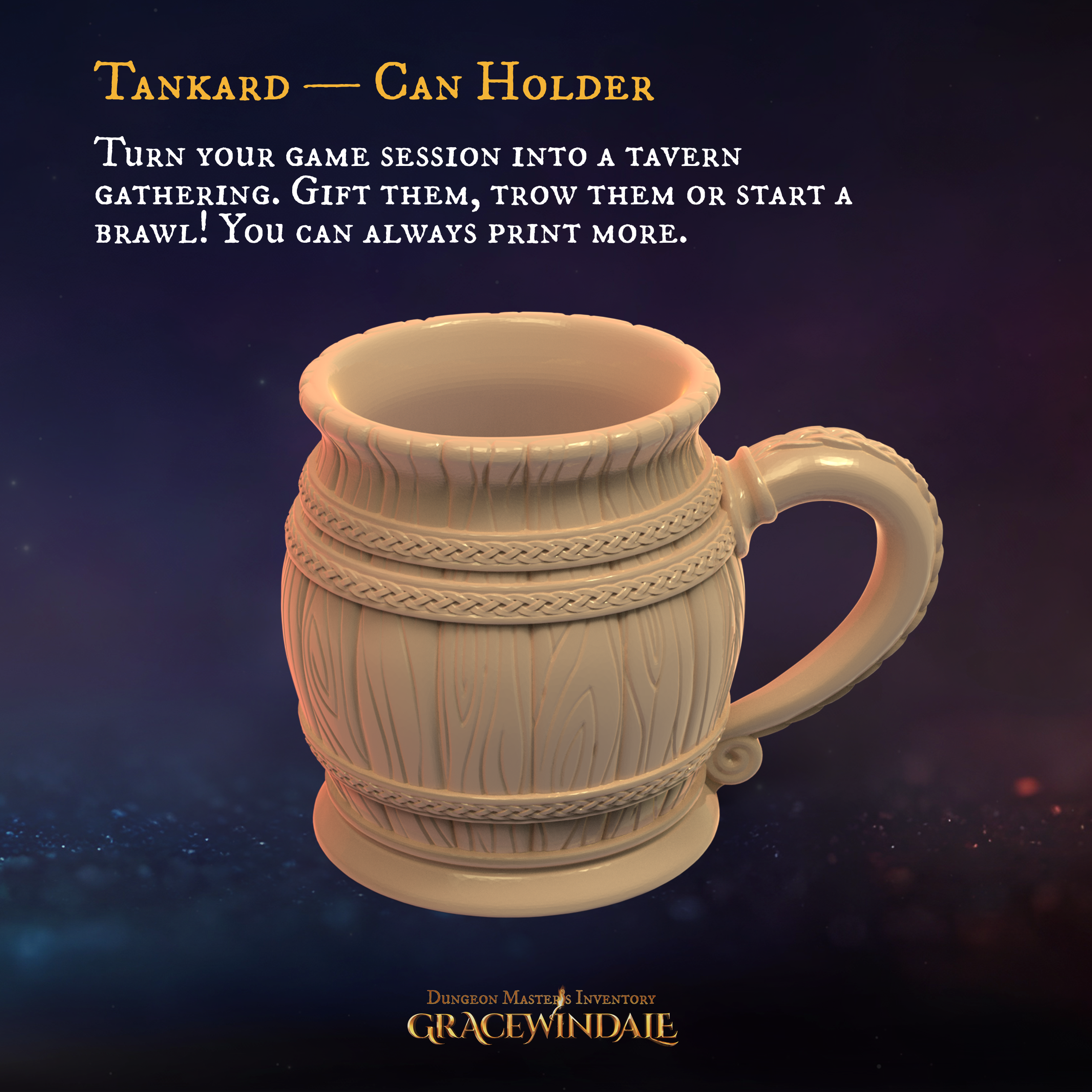 DM Inventory: Tankard Can Holder by Gracewindale Mini Scenery - MiniHoarder