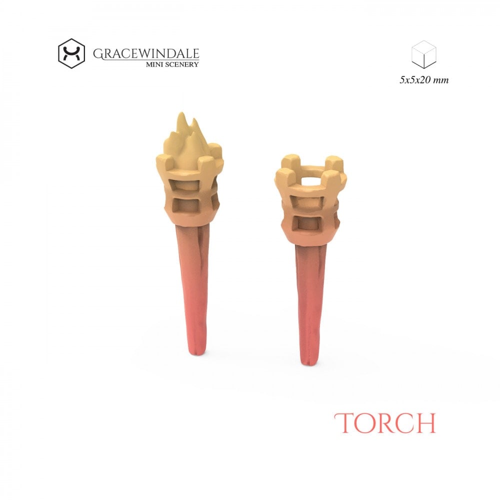 Caged Torch by Gracewindale Mini Scenery - Wargaming3D