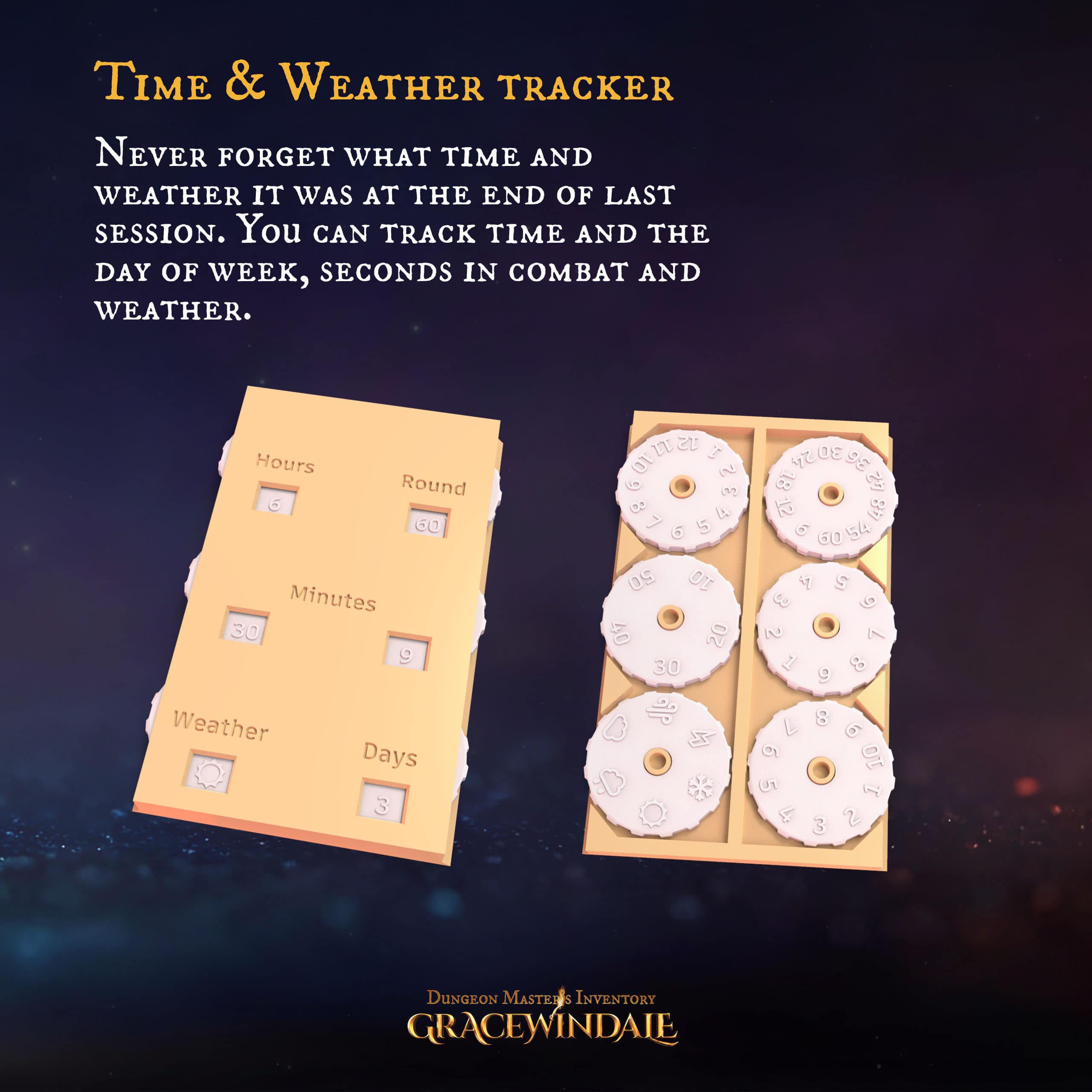 DM Inventory: Time & Weather Tracker by Gracewindale Mini Scenery ...