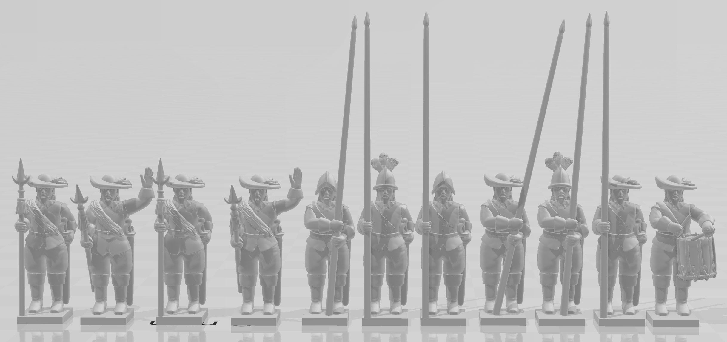 Thirty Years War Imperial Infantry by WBRP Miniatures - Wargaming3D