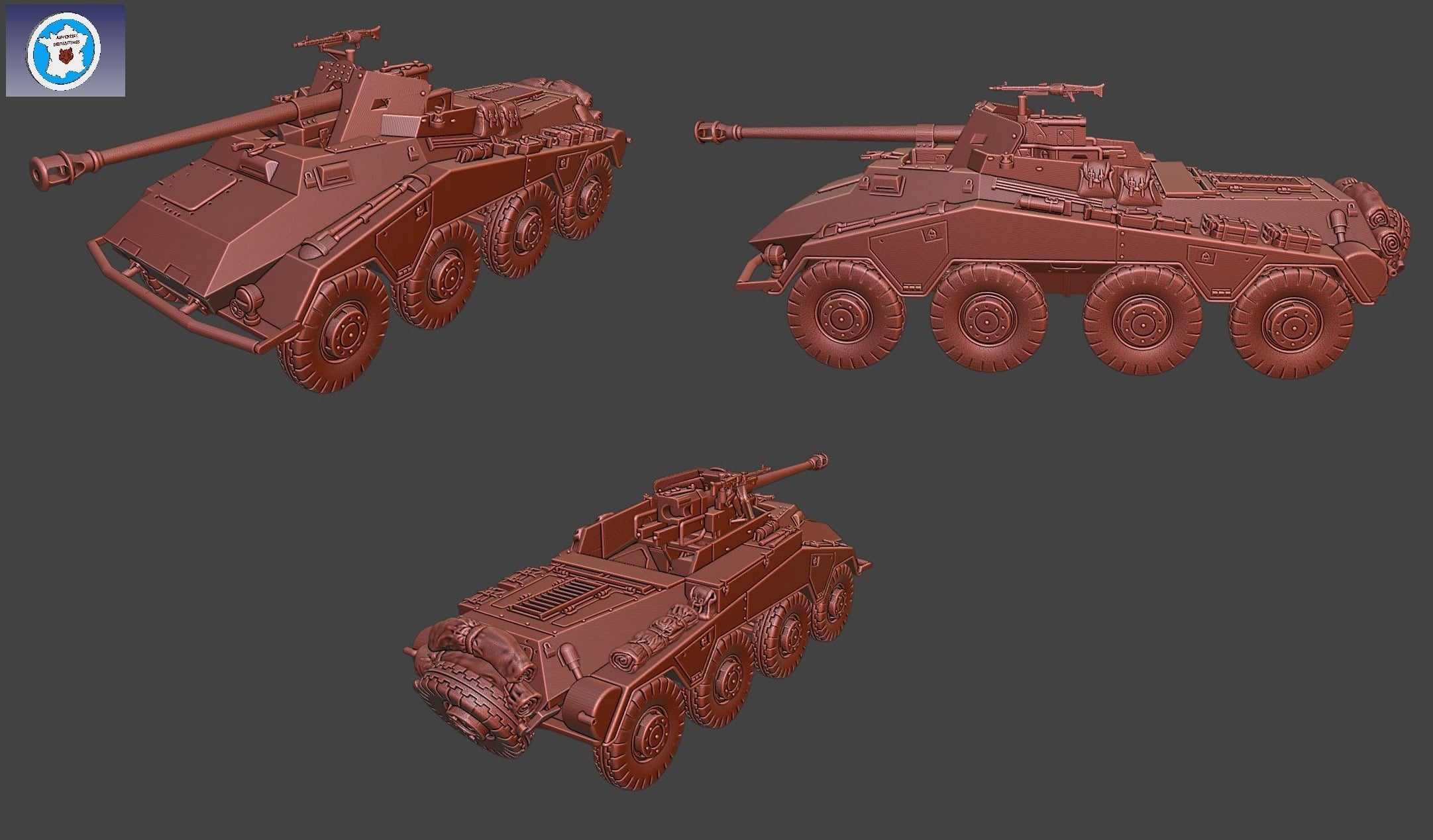Sdkfz 234/4 "Pakwagen" (1/56) by Arvernes Miniatures - Wargaming3D