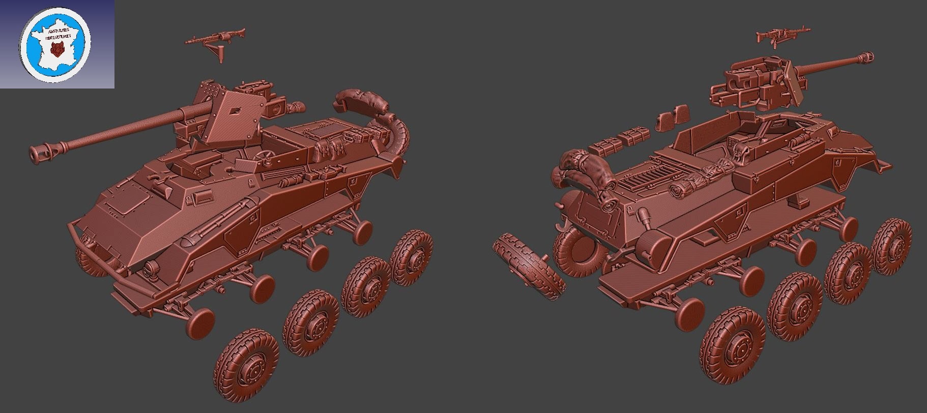 Sdkfz 234/4 "Pakwagen" (1/56) by Arvernes Miniatures - Wargaming3D