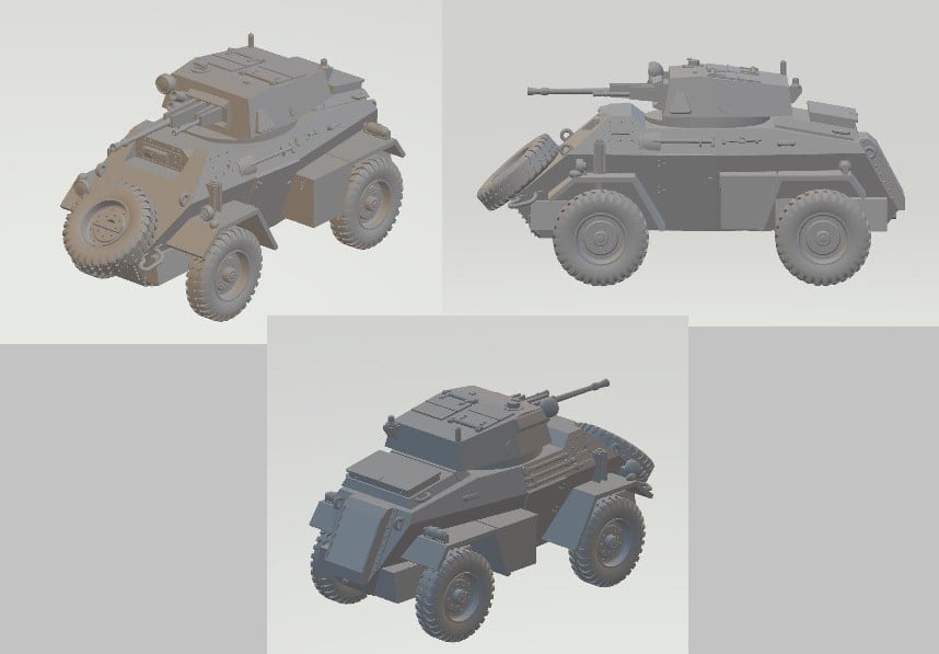 Humber armoured car MkII MkIII MkIV 1/56(28mm) by Arvernes Miniatures - Wargaming3D