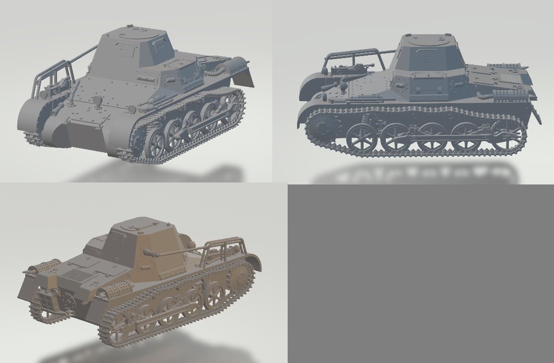Pack Panzer 1 Ausf A/Leicht Funk/Munitionsschlepper 1/56(28mm) by ...