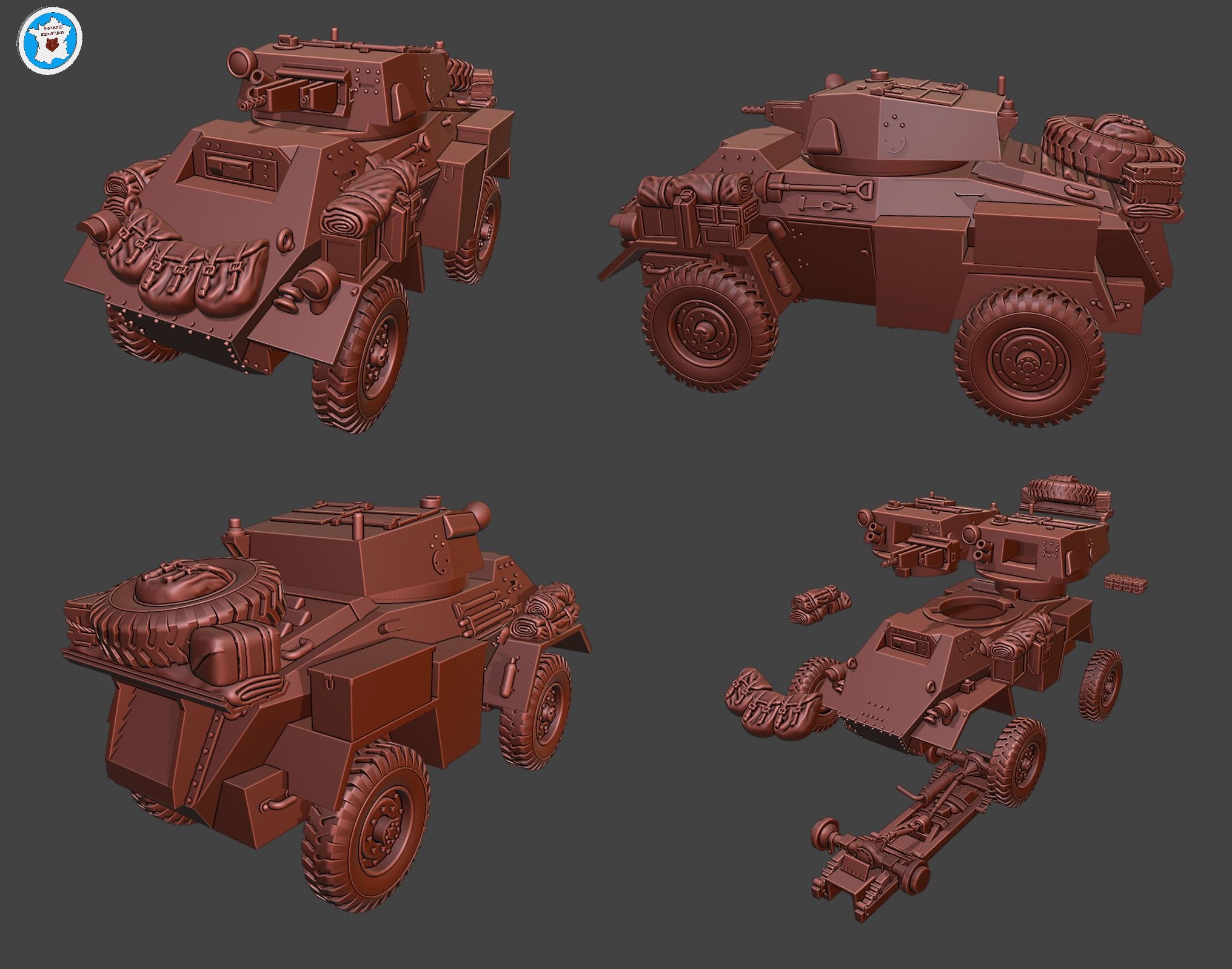 Fox Armored Car by Arvernes Miniatures - Wargaming3D
