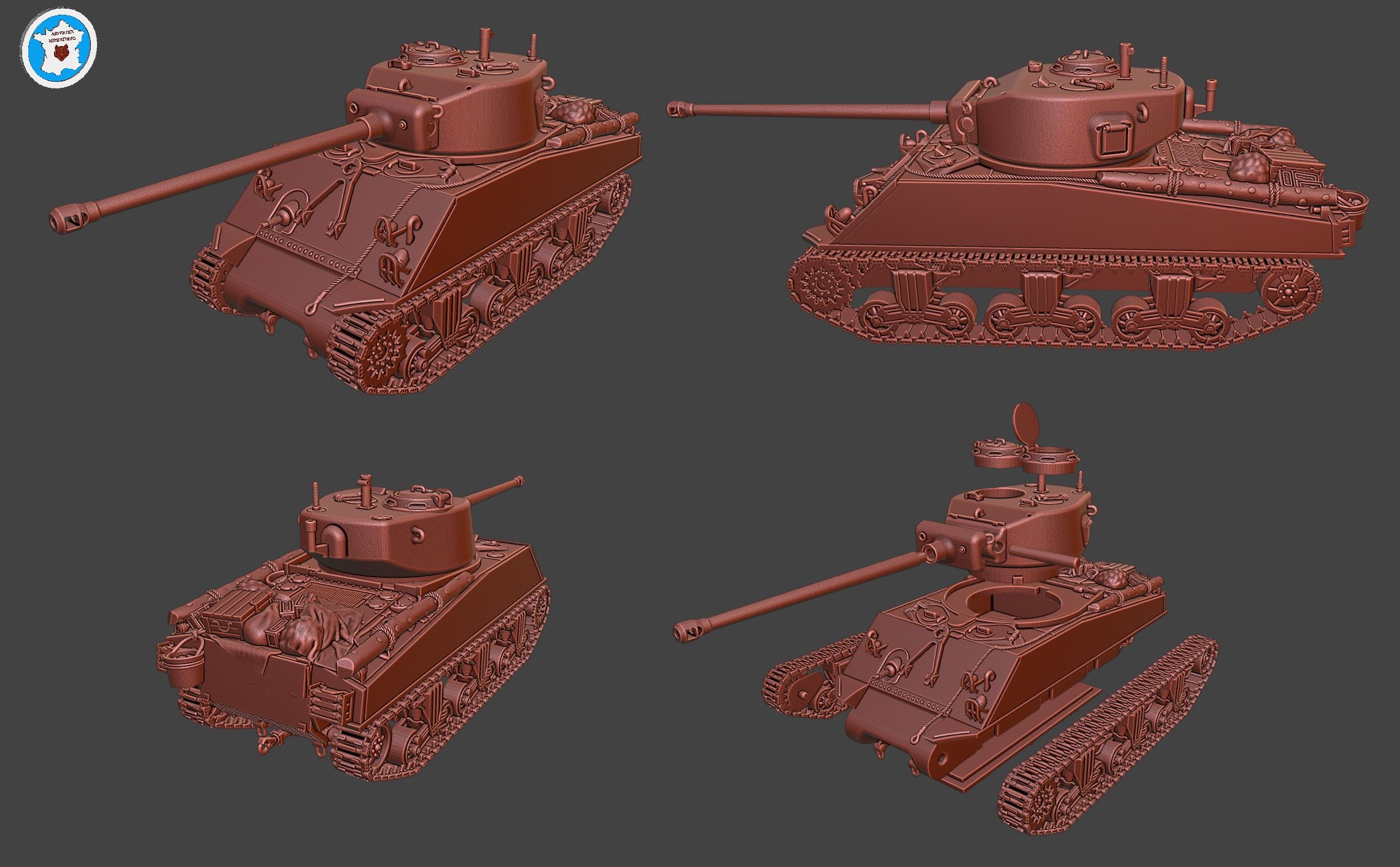 Soviet Sherman M4A2 76(w) by Arvernes Miniatures - Wargaming3D