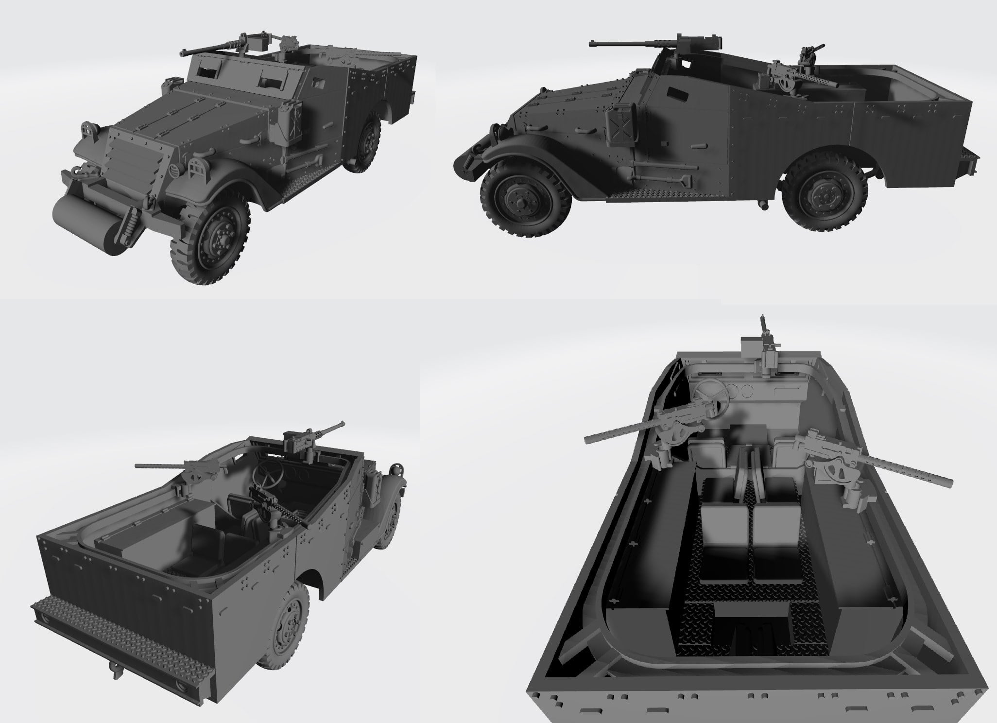 M3 Scout Car 1/56 by Arvernes Miniatures - Wargaming3D