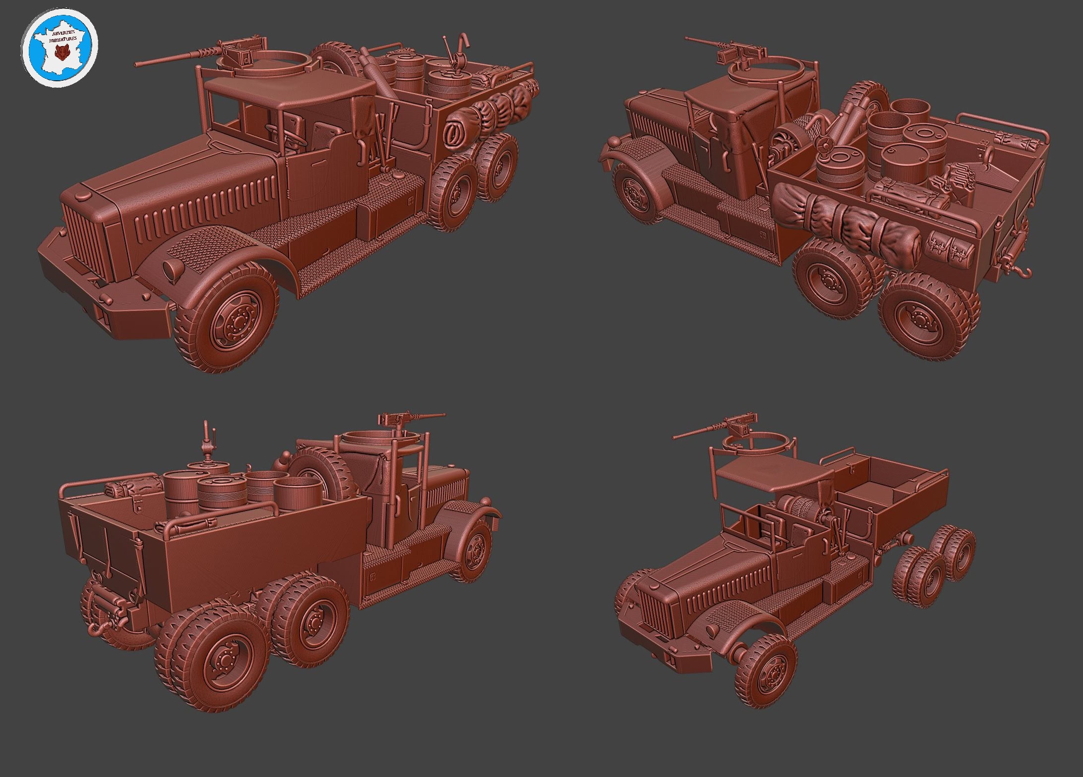 M19 Diamond T980 (1/56) by Arvernes Miniatures - Wargaming3D