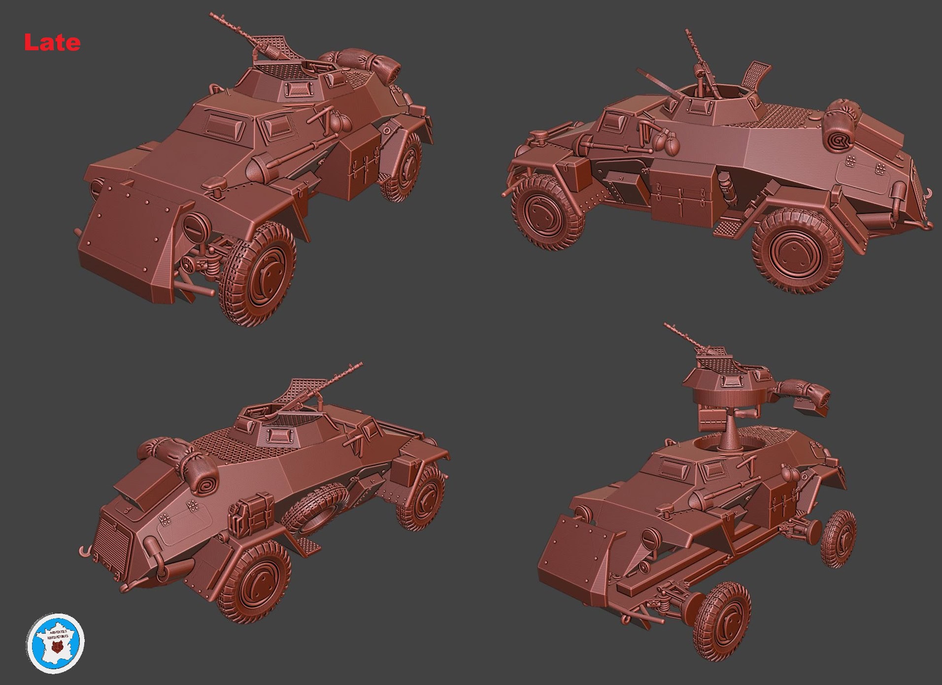 Pack Sdkfz 221 + sPzB 41 (1/56) by Arvernes Miniatures - Wargaming3D