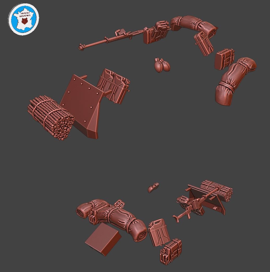 Pack Sdkfz 221 + sPzB 41 (1/56) by Arvernes Miniatures - Wargaming3D