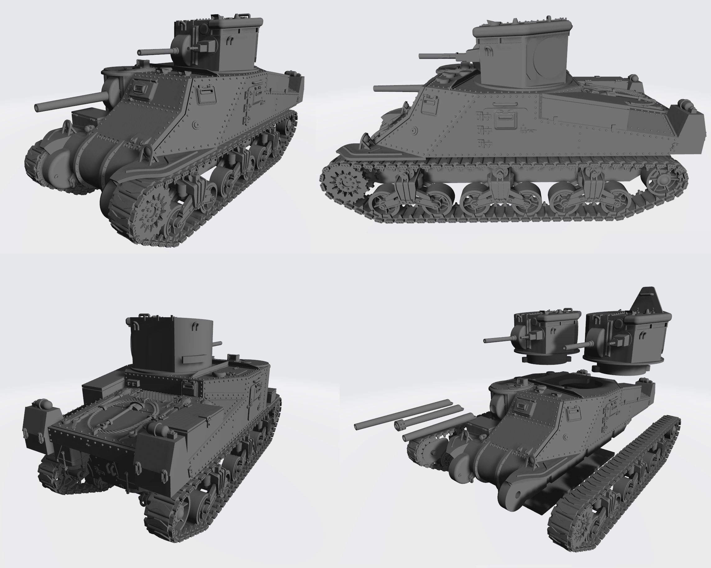 M3 Grant CDL 1/56 by Arvernes Miniatures - Wargaming3D