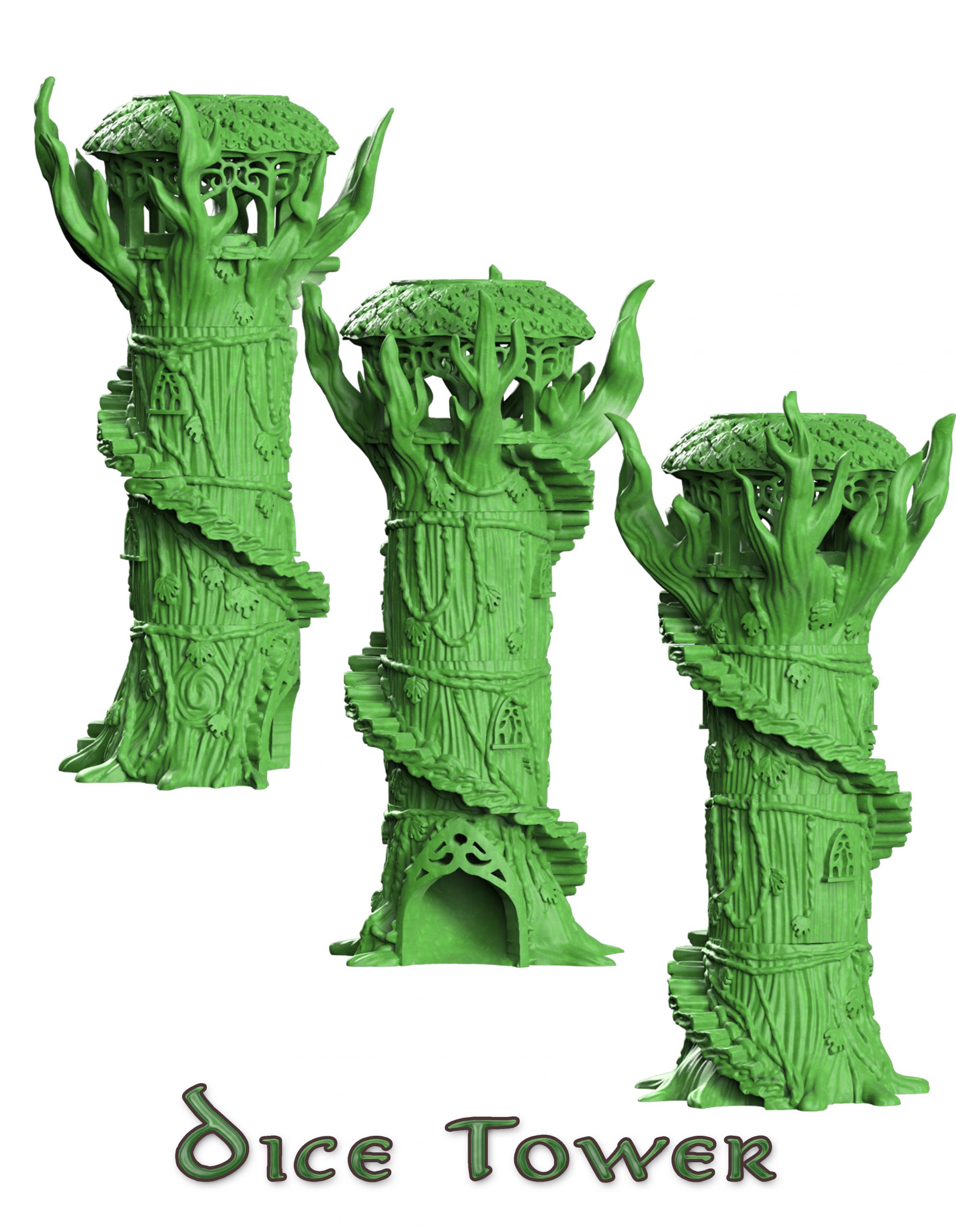 Dice tower wood elf by CrossLances - MiniHoarder