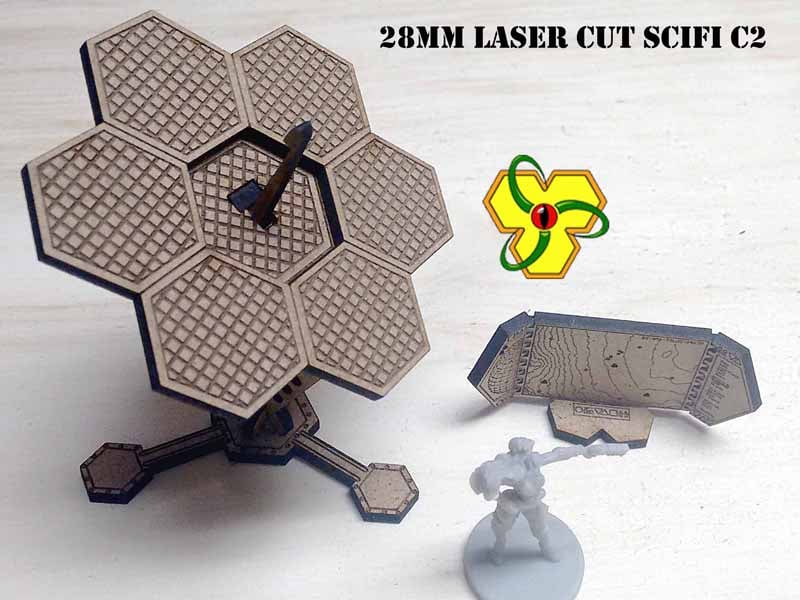 25 to 32mm Lasercut Scifi Command and Comms Suite by Yellow Sign Studio ...