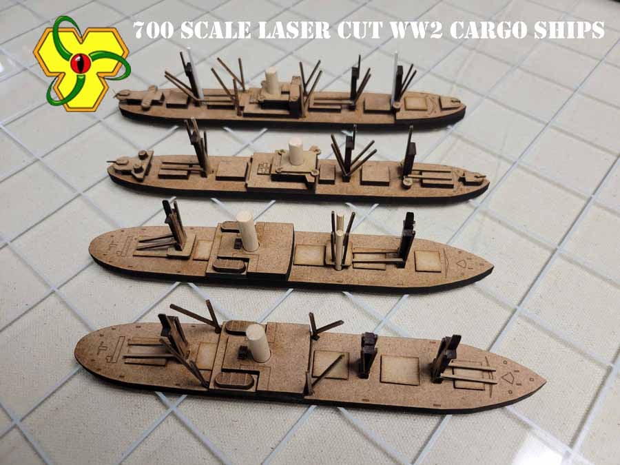 1:700 Scale Lasercut WW2 US Cargo Vessels (Victory Ships) by Yellow ...