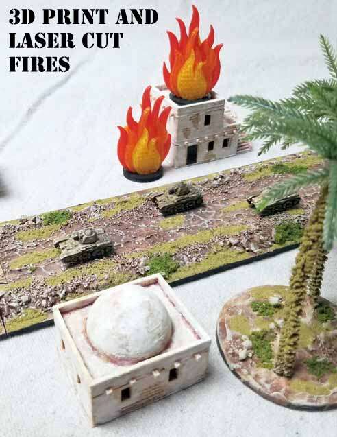 Lasercut and 3D Printable Fire Markers - 25mm Base by Yellow Sign ...