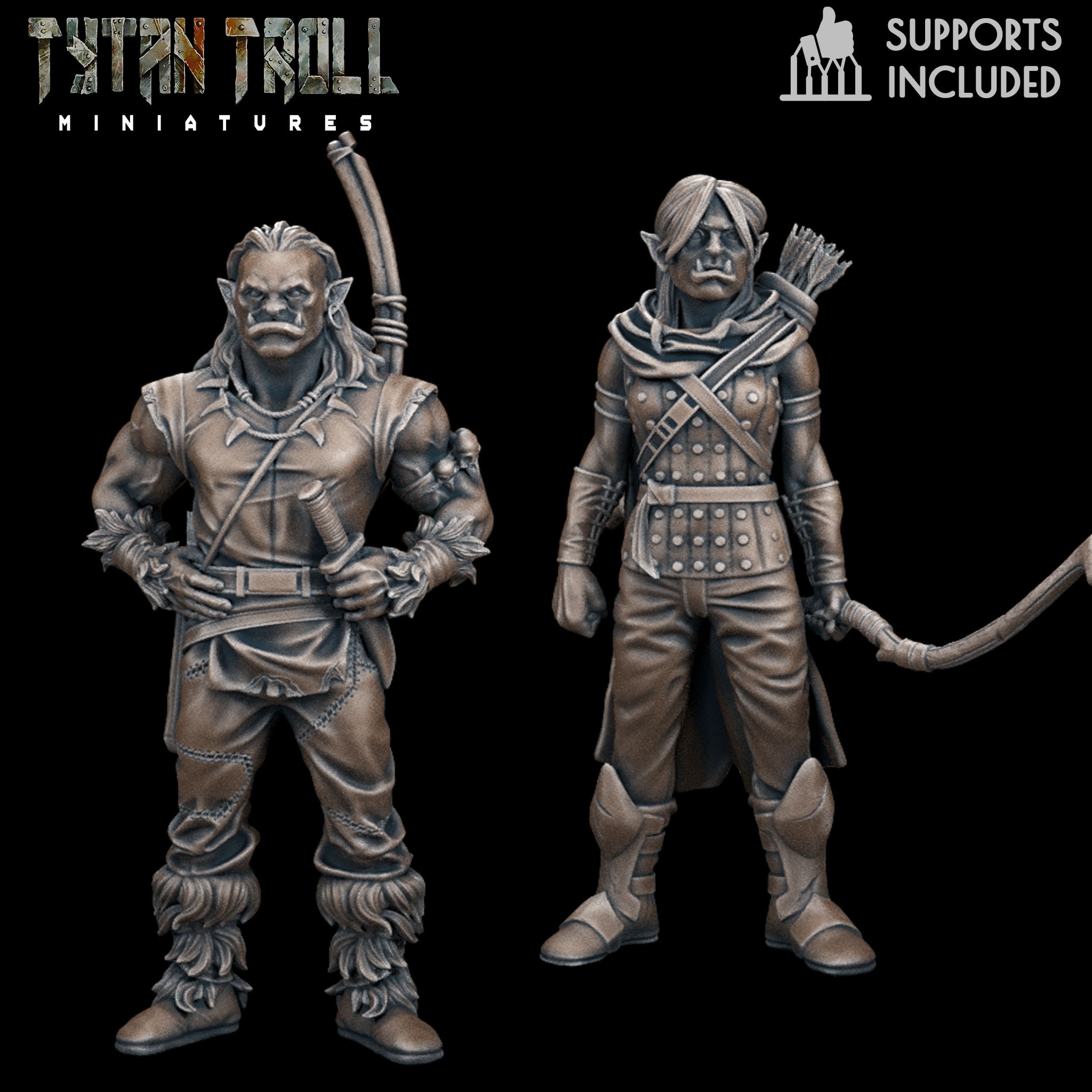 DnD Heroes Rangers - Orcs by TytanTroll Miniatures - MiniHoarder