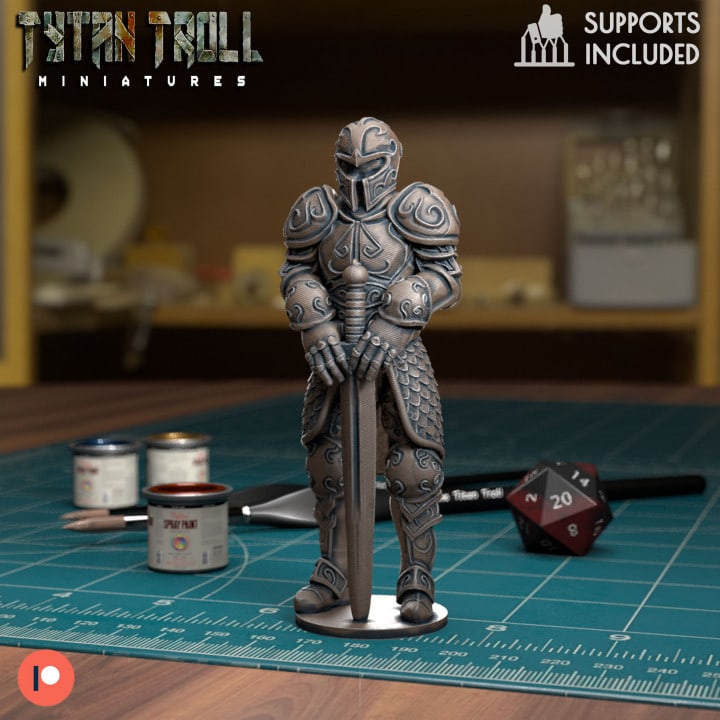 Animated Armour Standing [Pre-Supported] by TytanTroll Miniatures ...