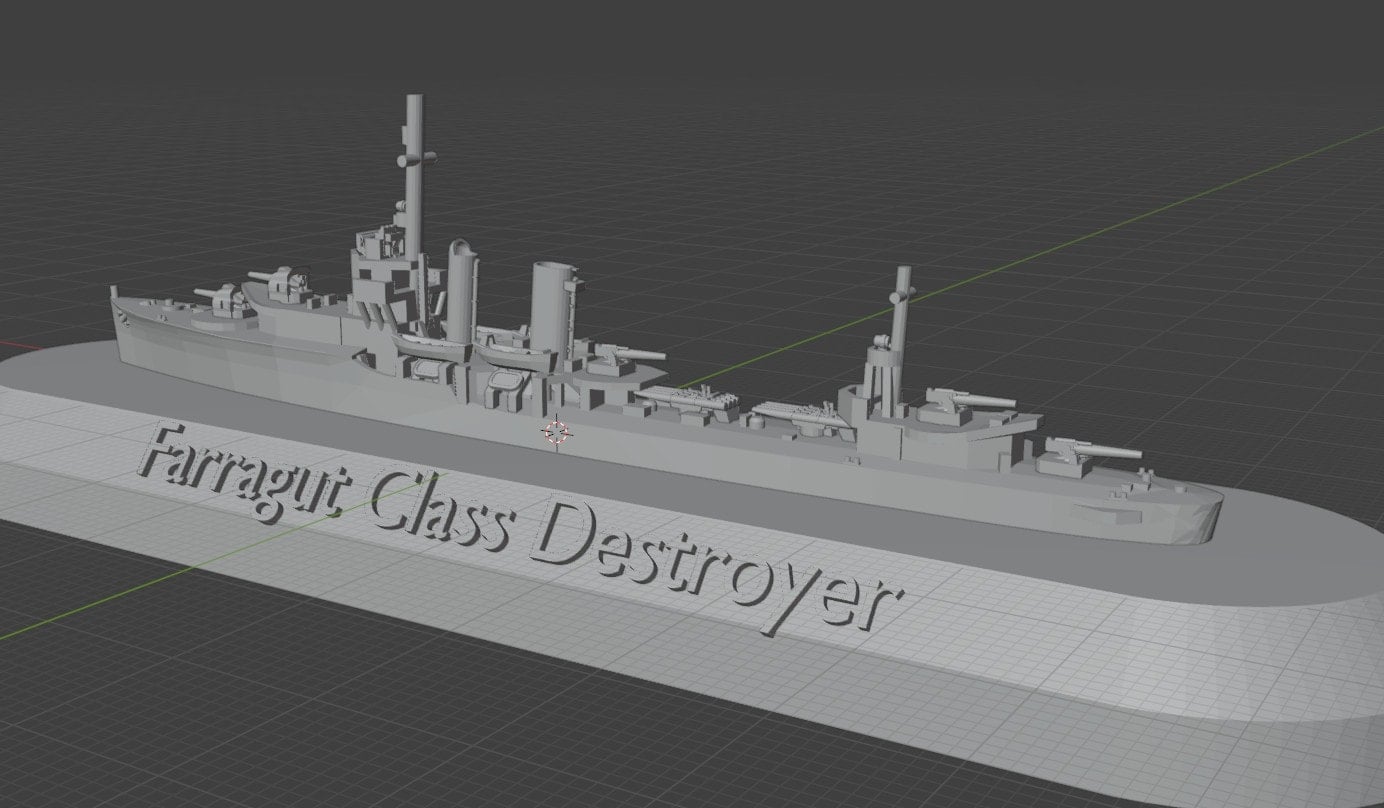 USN Farragut Class Destroyer by Allan's Corner - Wargaming3D