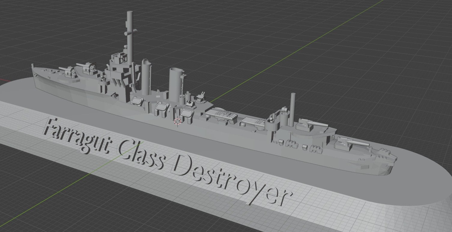 USN Farragut Class Destroyer by Allan's Corner - Wargaming3D