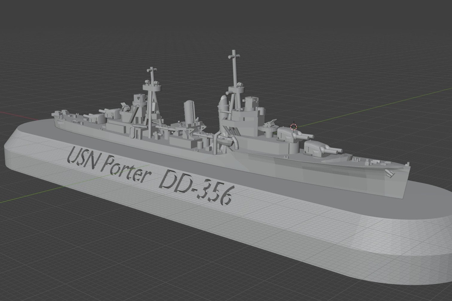 USN Porter class Destroyer (As Build) by Allan's Corner - Wargaming3D
