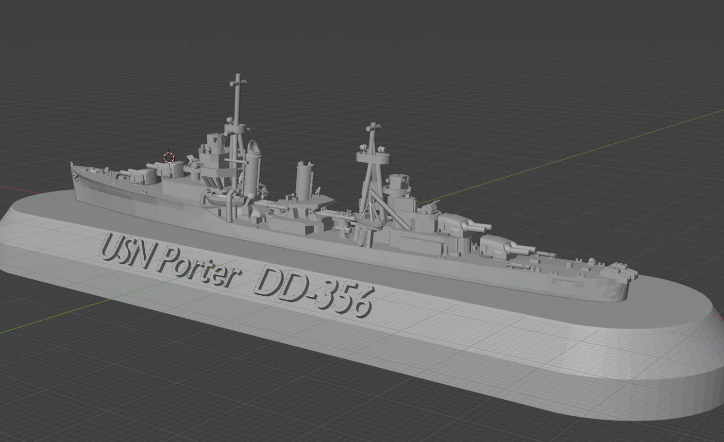 USN Porter class Destroyer (As Build) by Allan's Corner - Wargaming3D