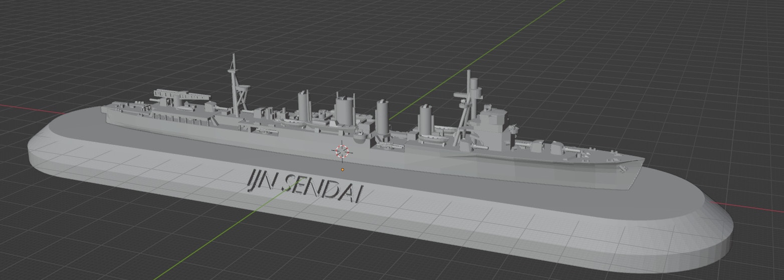 Japanese Sendai Class Light Cruiser by Allan's Corner - Wargaming3D