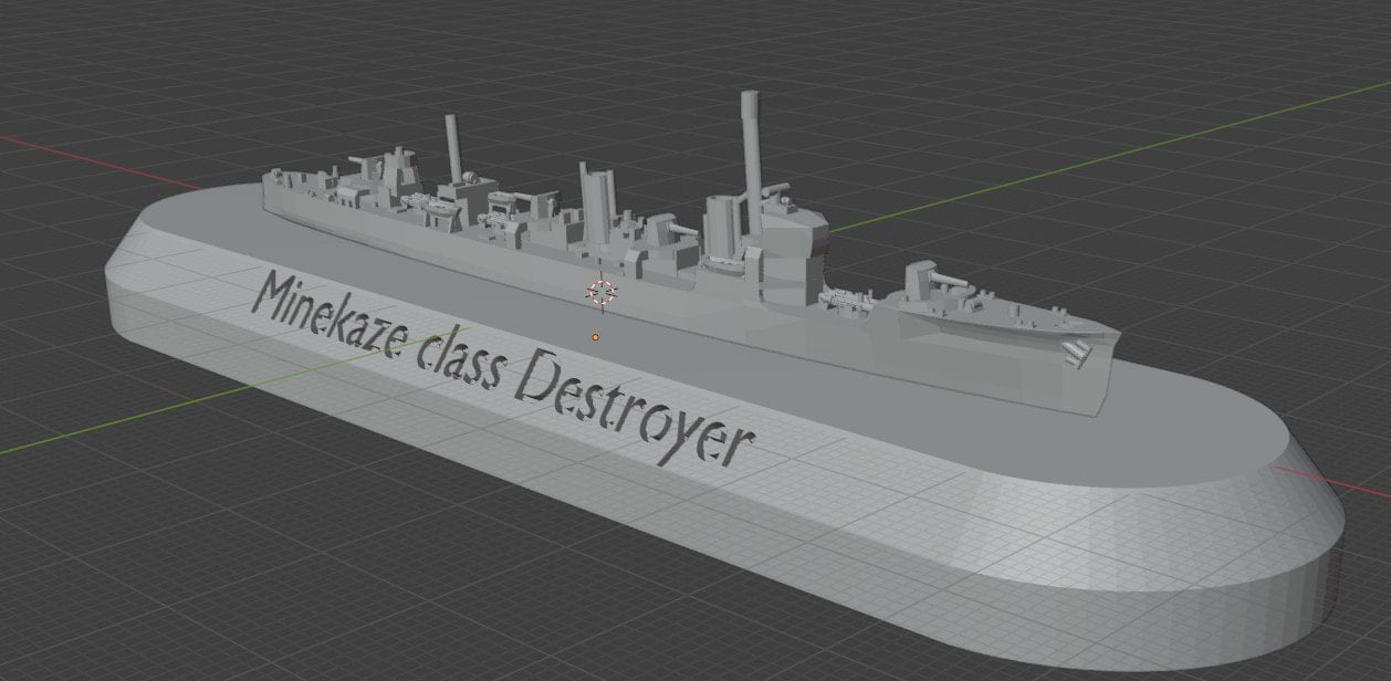 IJN Minikaze class Destroyer by Allan's Corner - Wargaming3D