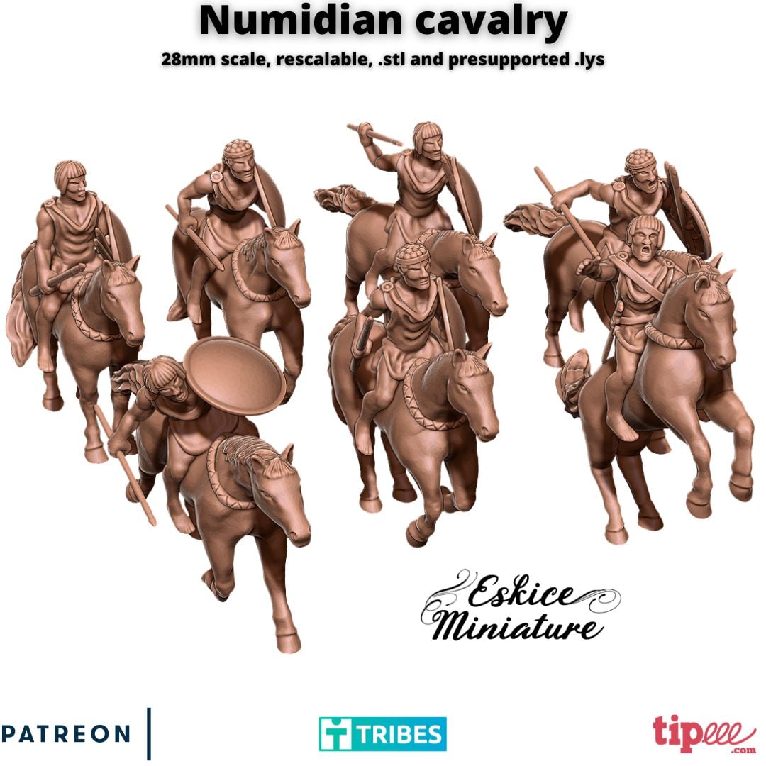 Numidian cavalry - 28mm by Eskice Miniature - Wargaming3D